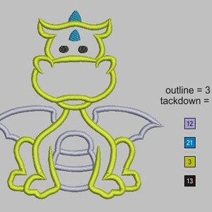 Dragon Applique Embroidery Design - Etsy