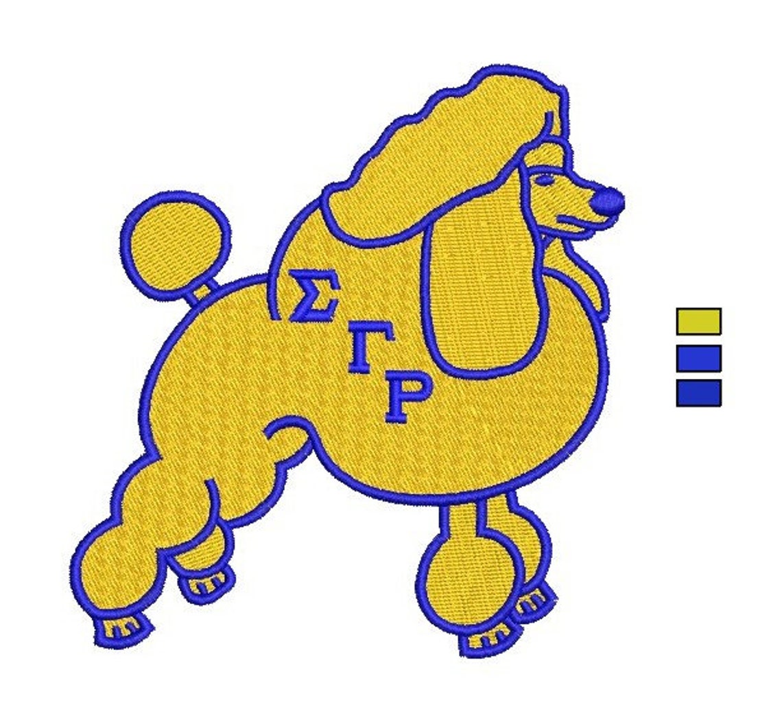 Sigma Gamma Rho Poodle Embroidery Design - Etsy