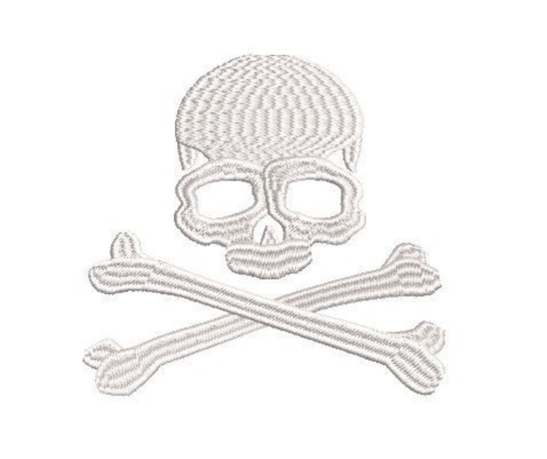 Skull and Crossbones Machine Embroidery Design Files - Etsy