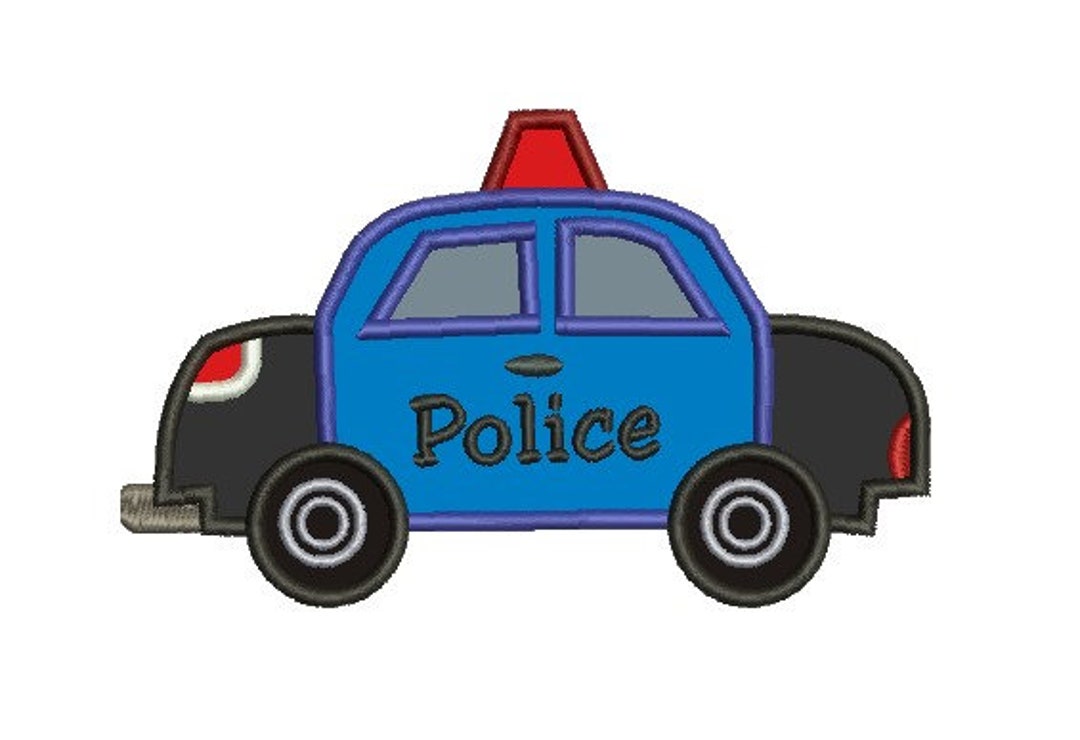 Police Car Applique Machine Embroidery Design - Etsy