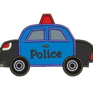 Police Car Applique Machine Embroidery Design - Etsy