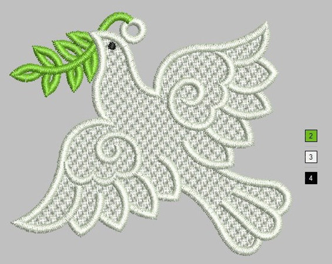 FSL Dove Machine Embroidery Design | Etsy