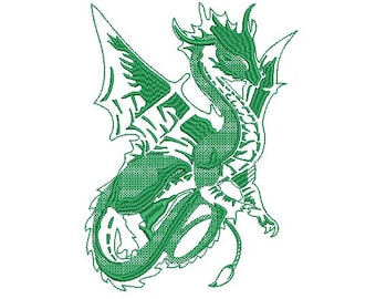 Dragon Embroidery Design. Mini Dragon Design. Dragon Silhouette ...