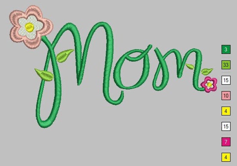 Mom Embroidery Design Machine Embroidery - Etsy