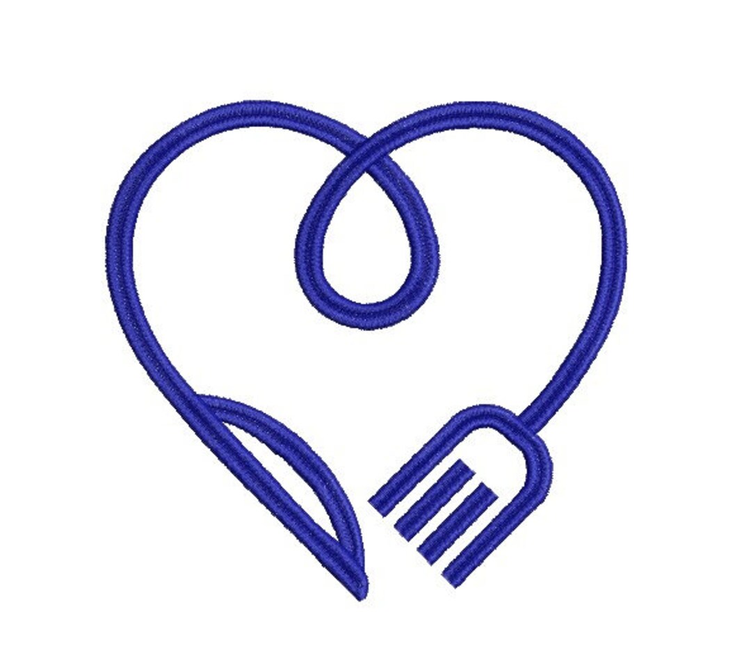 Heart Utencil Machine Embroidery Design Files - Etsy