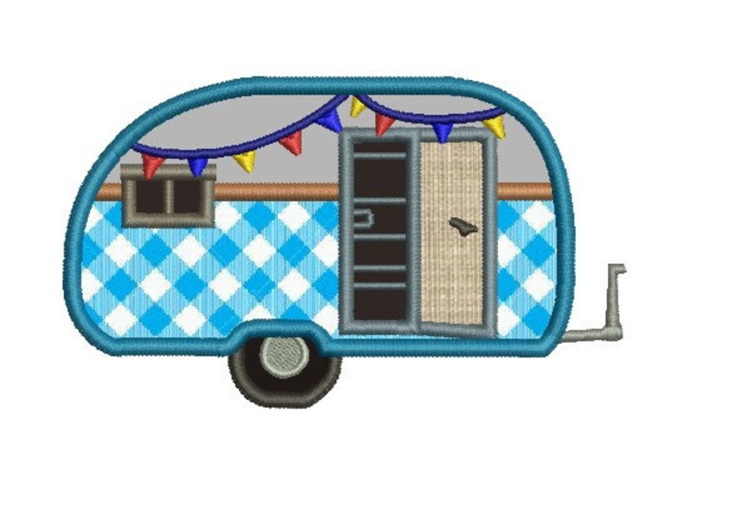 Camper Applique Embroidery Design - Etsy