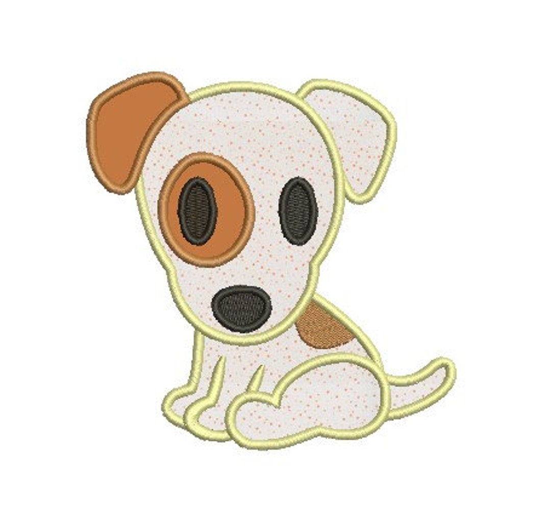 Puppy Dog Applique Machine Embroidery Design - Etsy
