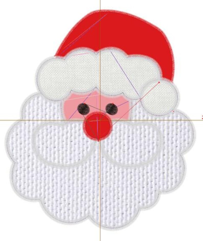 Santa Face Applique Machine Embroidery Design Files, Dst, Pes, Jef, Exp ...