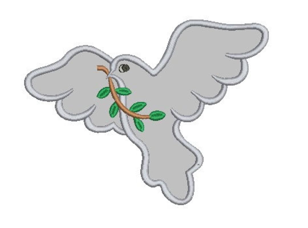 Peace Dove Applique Embroidery Design - Etsy