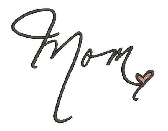 Mom Embroidery Machine Design | Etsy