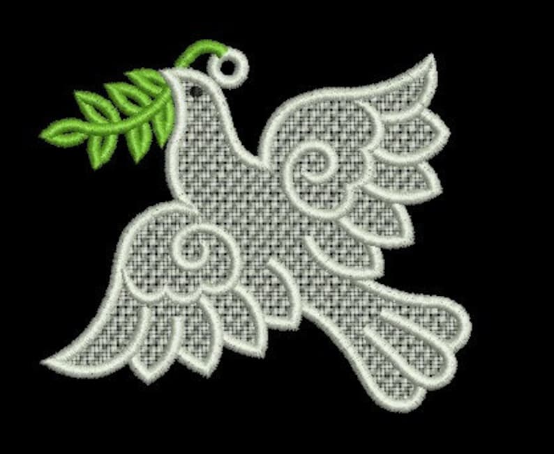 FSL Dove Machine Embroidery Design - Etsy