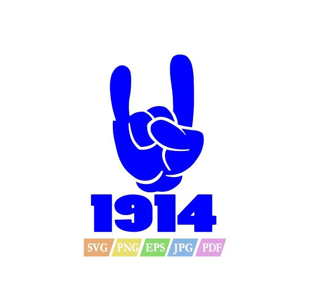 Phi Beta Sigma 1914 Hand Sign Svg Cricut Silhuette Etsy