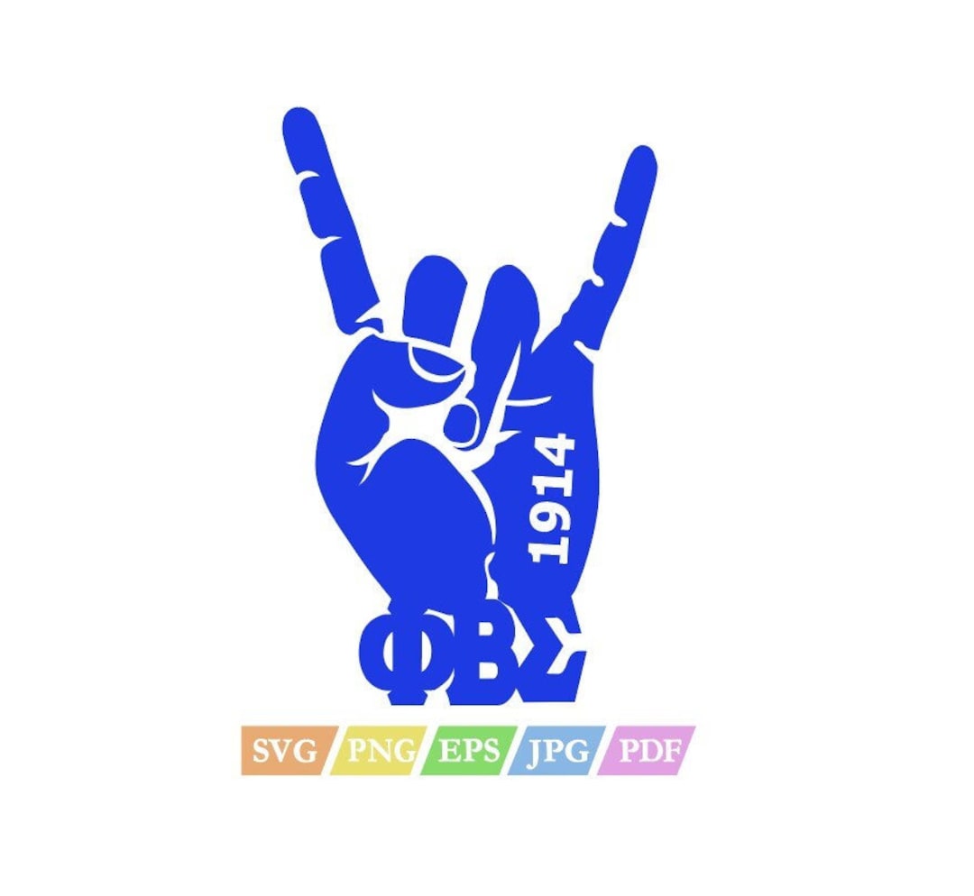Phi Beta Sigma Hand Sign Svg Cricut Silhuette Pdfeps Etsy