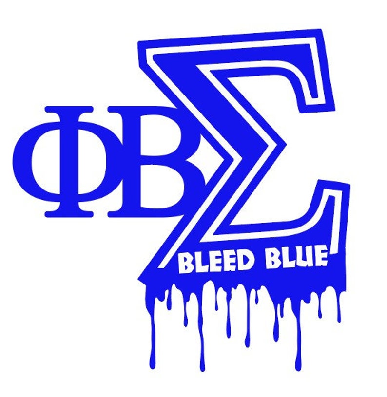 Phi Beta Sigma Bleed Blue Svg Cricut Silhuette Etsy