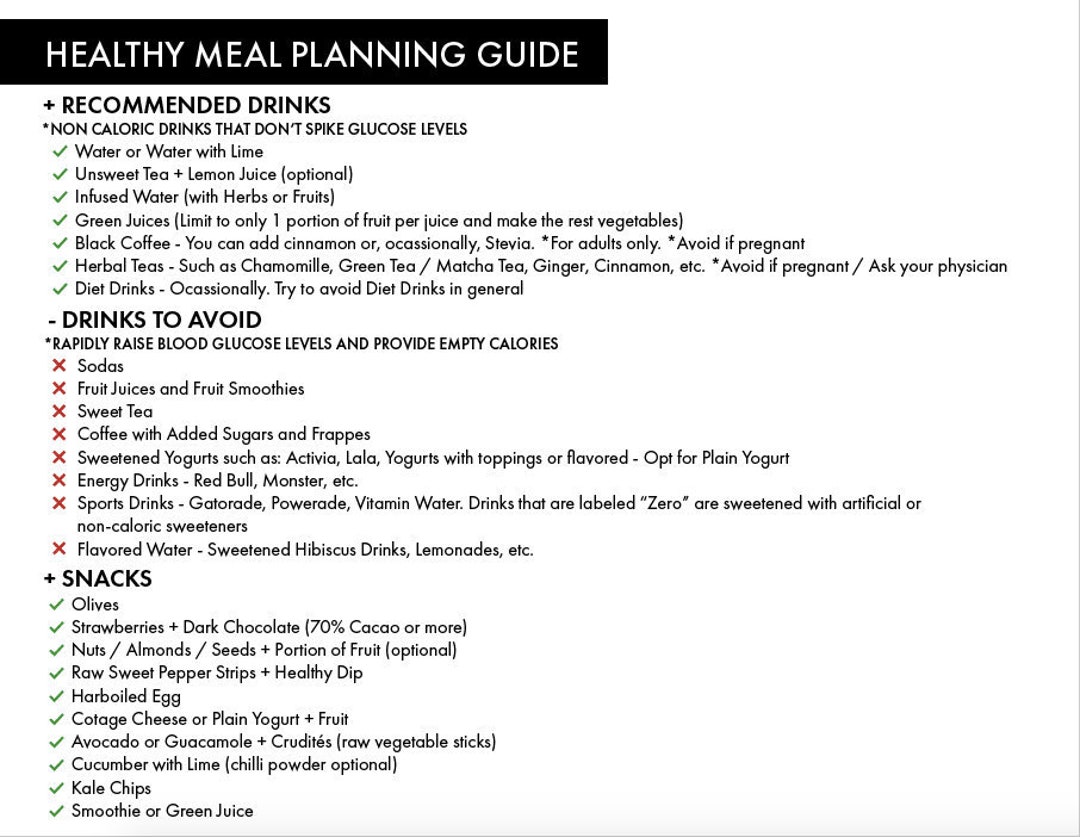 General Grocery List Meal Planning Guide Etsy General Grocery List Meal Planning Guide Etsy