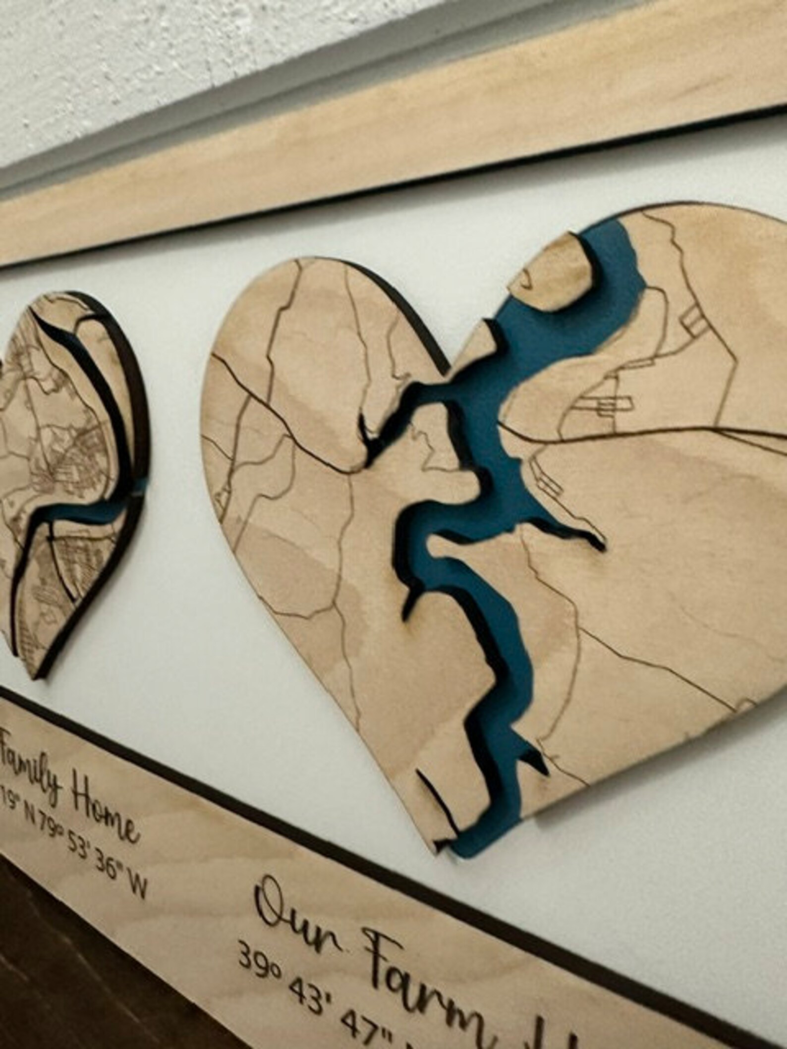 Custom Laser Cut Map Wooden Sign - Wedding Gift - Anniversary Gift ...
