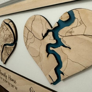 Custom Laser Cut Map Wooden Sign - Wedding Gift - Anniversary Gift ...