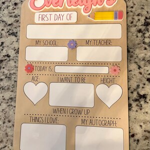 Personalized Pencil First Day of School Sign - Back to School Sign ...