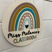Personalized Wooden Boho Rainbow Classroom Sign Teacher - Etsy