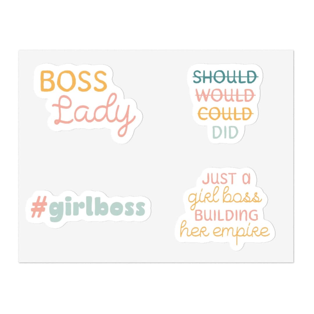 Girl Boss Sticker Bundle Boss Lady Sticker Set Women Empowerment ...