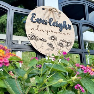 Custom 3D Wooden Childs Playhouse Sign - Kids Play House Sign - Outdoor ...