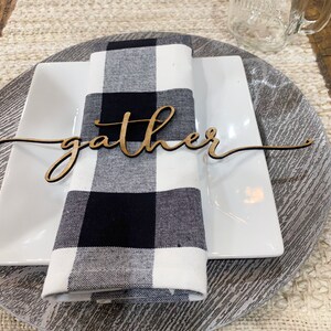 Table Word Place Setting - Fall Decor - Dining Room Decor - Wood Words ...