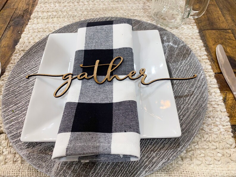 Table Word Place Setting Fall Decor Dining Room Decor - Etsy