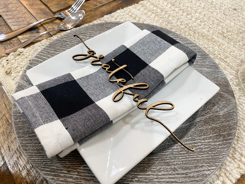 Table Word Place Setting Fall Decor Dining Room Decor - Etsy