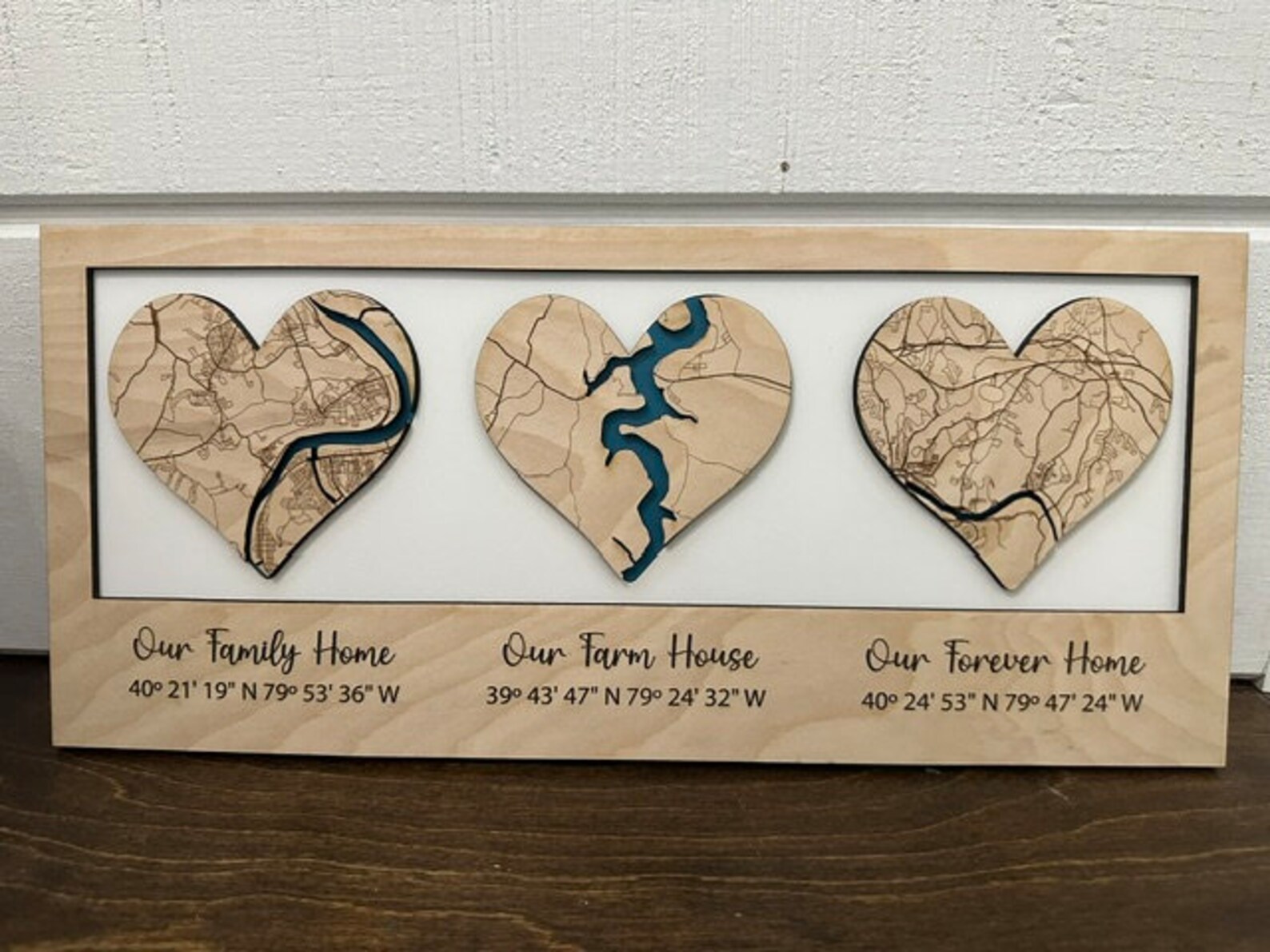 Custom Laser Cut Map Wooden Sign - Wedding Gift - Anniversary Gift ...
