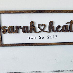 Custom Couples Name Sign Valentines Day Gift Anniversary Present Custom ...