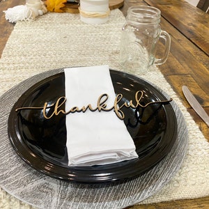 Table Word Place Setting - Fall Decor - Dining Room Decor - Wood Words ...