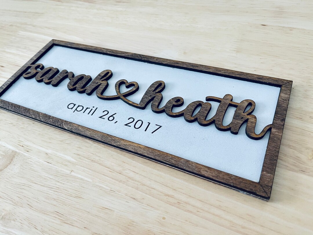 Custom Couples Name Sign Valentines Day Gift Anniversary Present Custom ...