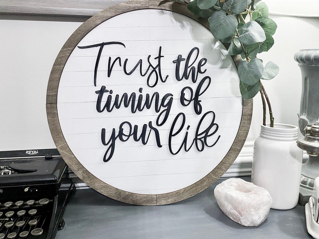 Round Custom Wood Sign Custom Quote Laser Cut Wood Sign Name Sign Quote ...