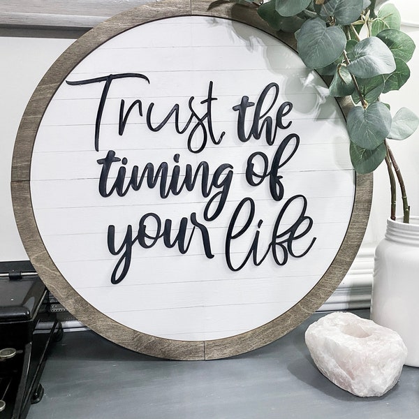 Round Wood Sign - Etsy