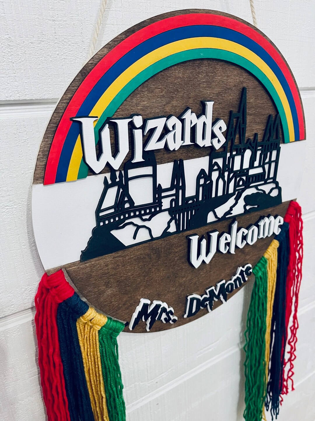 Wizard Themed Classroom Welcome Sign - Rainbow Themed Sign - 3D Wooden ...