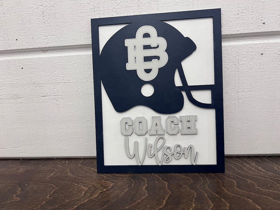 Custom 3D Football Coach Silhouette - Football - Football Coach Sports ...