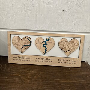 Custom Laser Cut Map Wooden Sign - Wedding Gift - Anniversary Gift ...