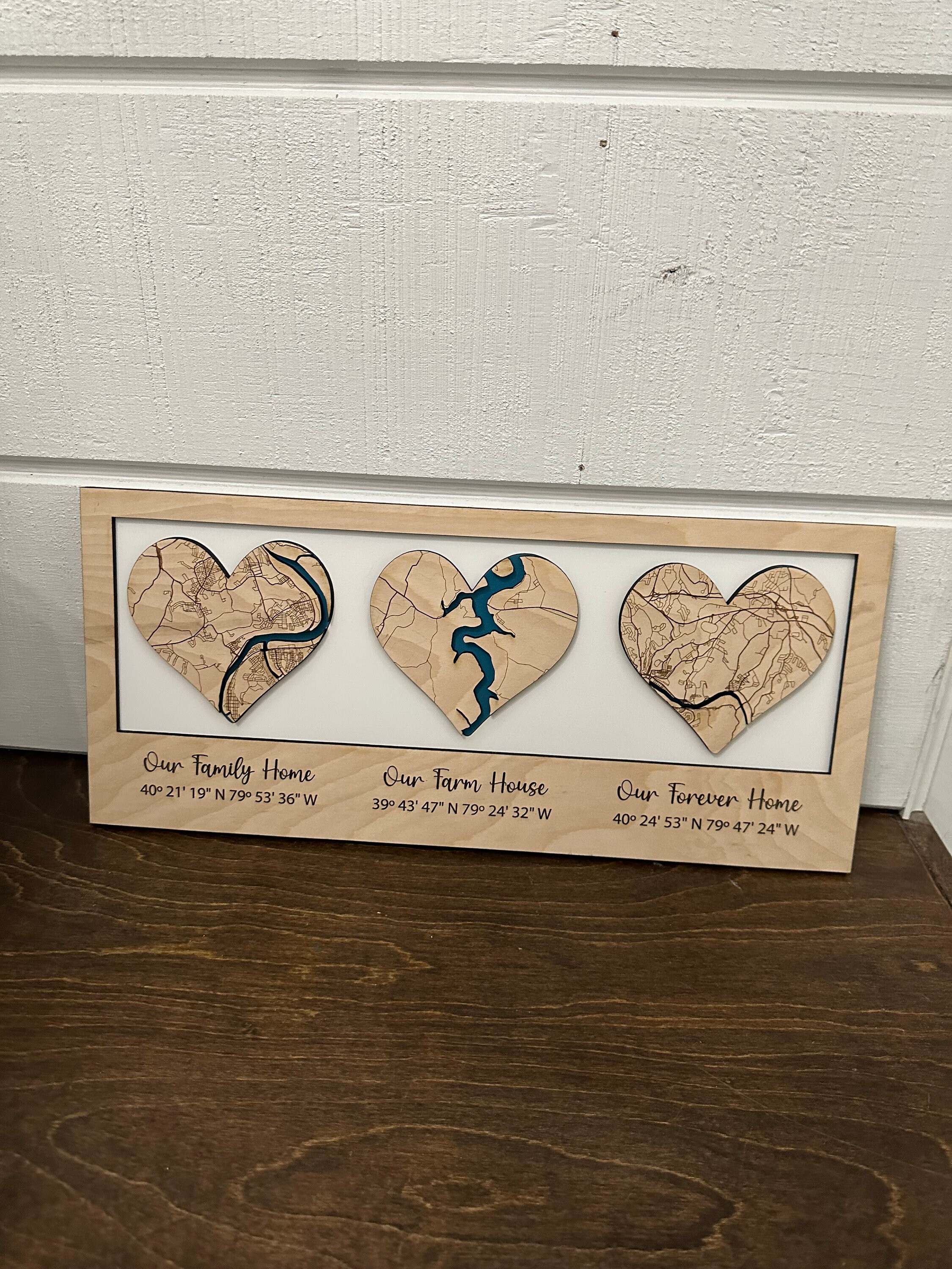 Custom Laser Cut Map Wooden Sign - Wedding Gift - Anniversary Gift ...