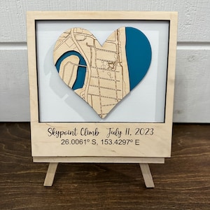 Custom Laser Cut Map Wooden Sign - Wedding Gift - Anniversary Gift ...
