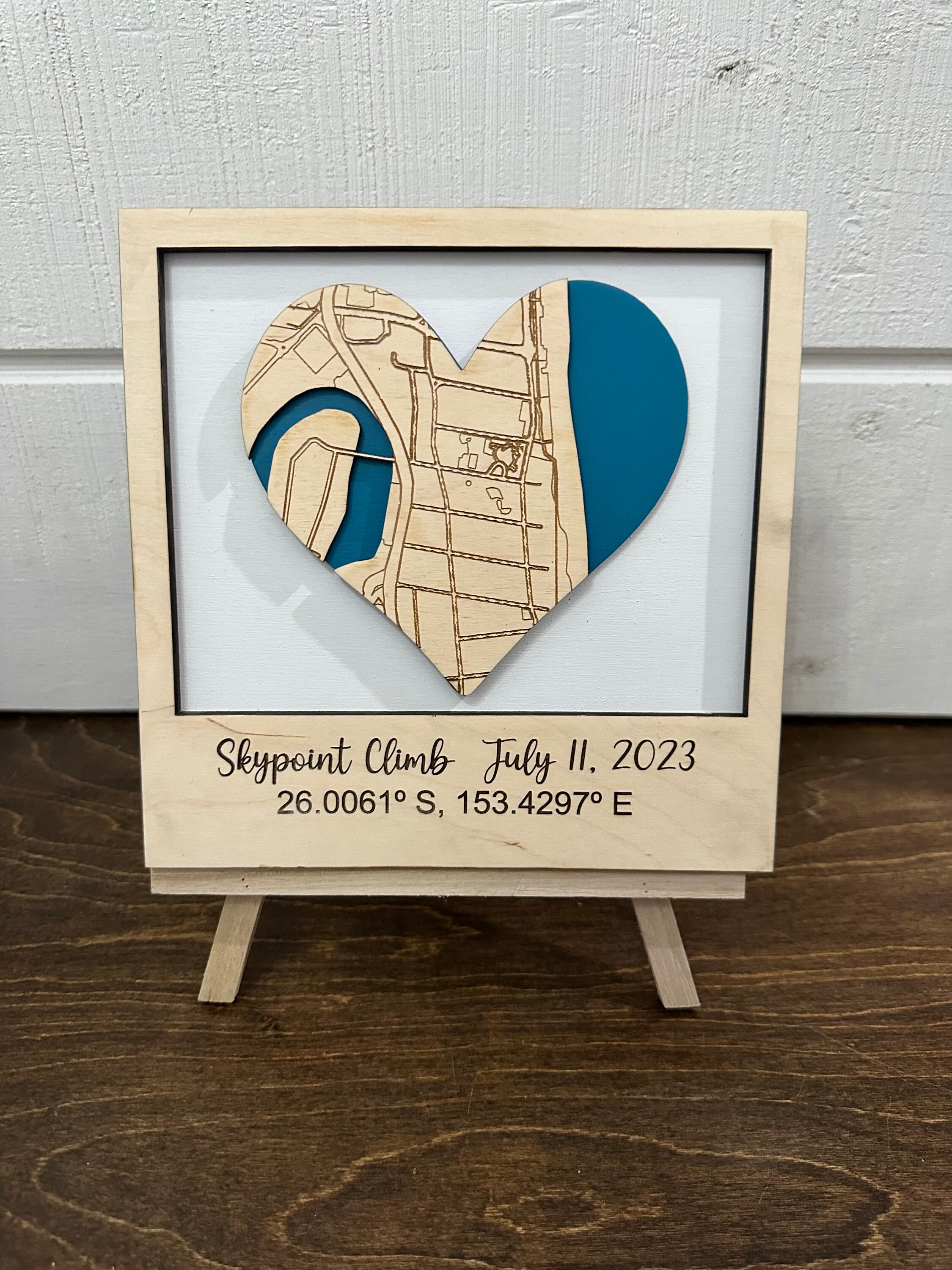 Custom Laser Cut Map Wooden Sign - Wedding Gift - Anniversary Gift ...