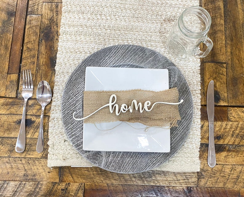 Table Word Place Setting Fall Decor Dining Room Decor | Etsy