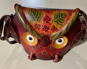 Leather Owl Purse | Etsy
