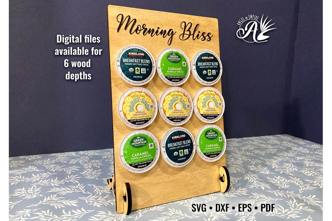 Coffee Pod, K-pod Holder SVG Files for Laser Cutting, Glowforge ...