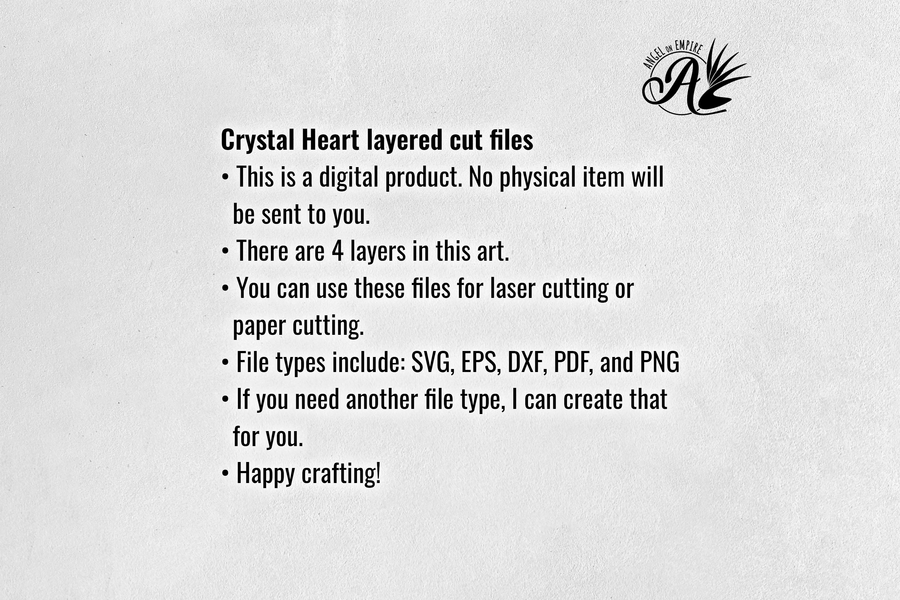 Crystal Heart 3D Layered SVG Cut Files for Laser Cutting, Paper Cutting ...