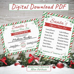 Editable Santa Nice List Bundle Printable Customizable Nice - Etsy