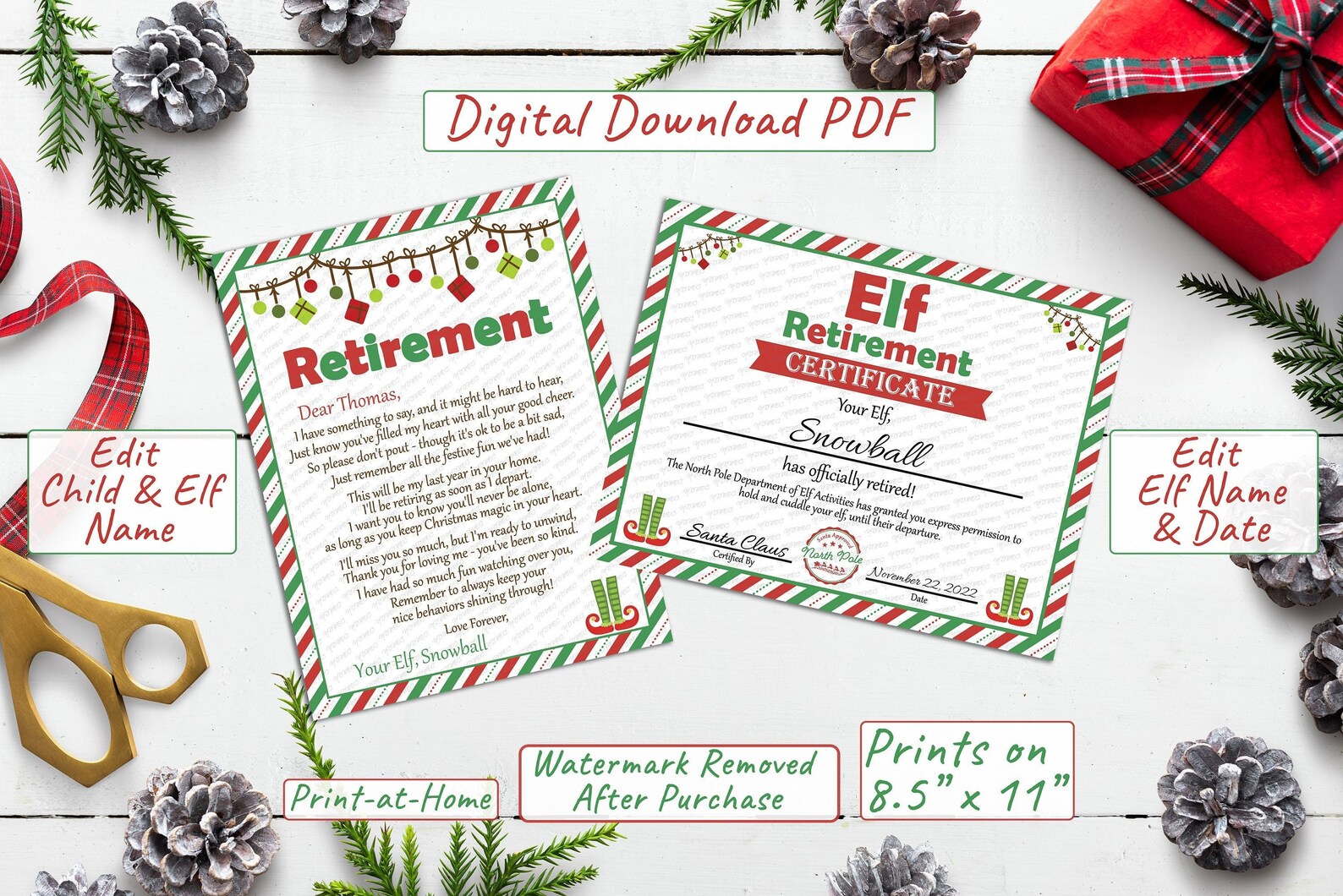 Editable Elf Retirement Letter Digital Download Printable - Etsy