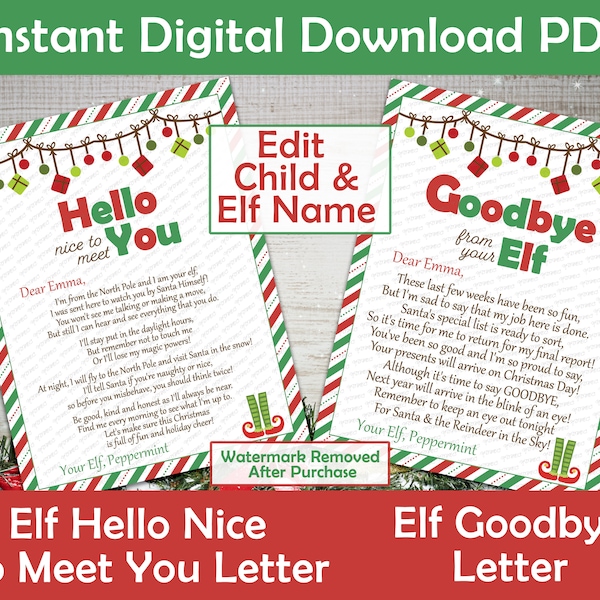 First Time Elf Arrival Letter - Etsy