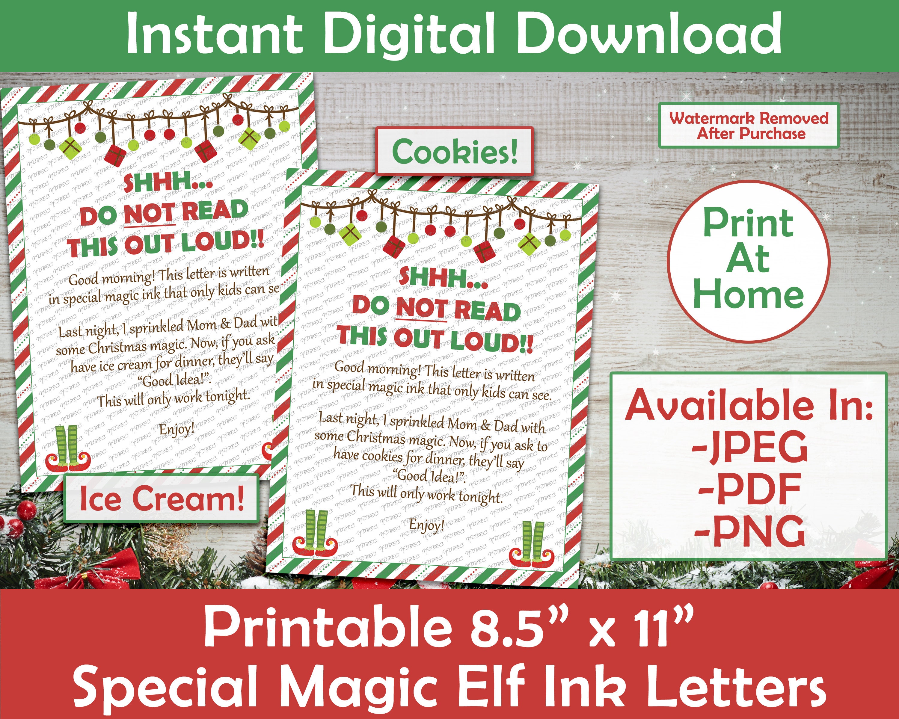 Special Magic Ink Elf Letters Bundle | Printable | Instant Download ...