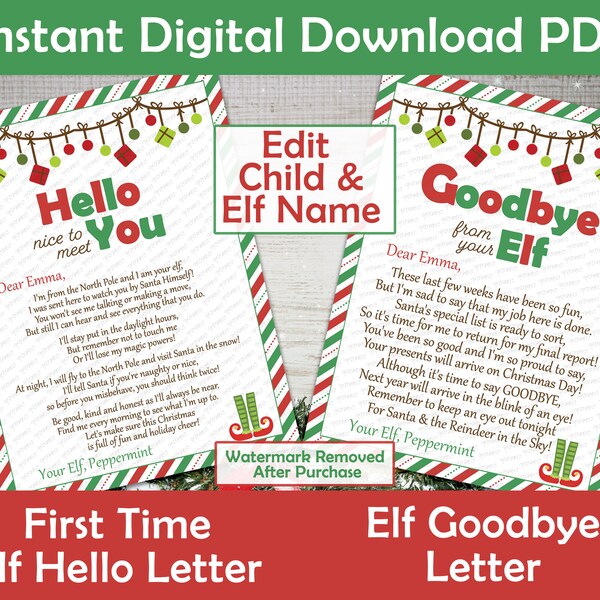 First Time Elf Arrival Letter - Etsy
