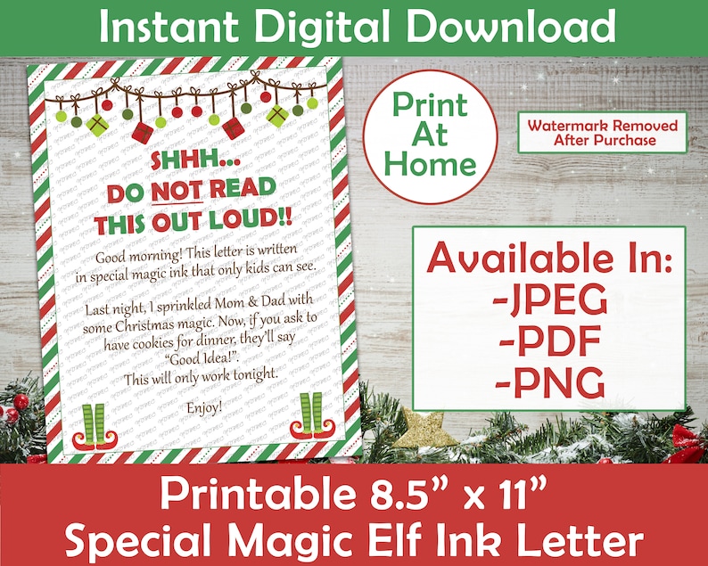 Special Magic Ink Elf Letters Bundle | Printable | Instant Download ...